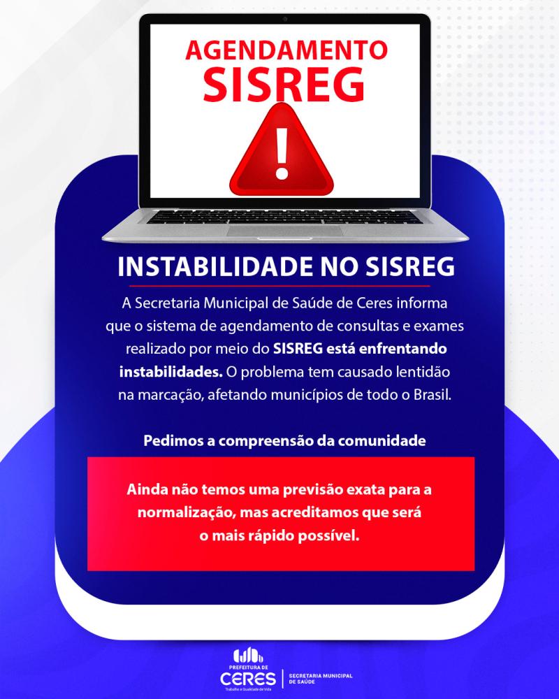 Secretaria Municipal de Saúde de Ceres informa que sistema nacional ...